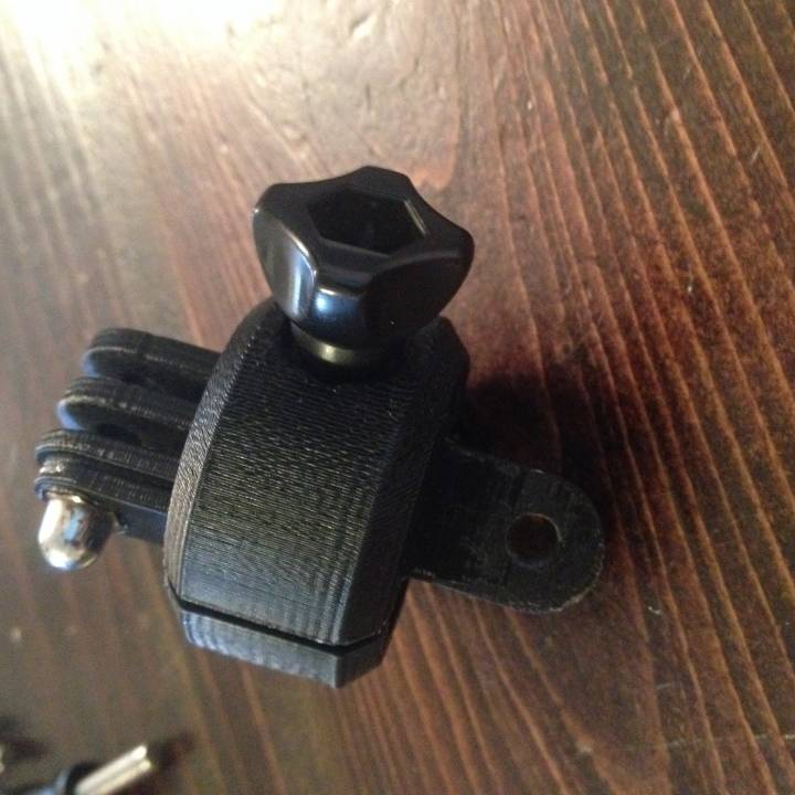 3D Printable Gopro Swivel Mount by Casey Gosselin