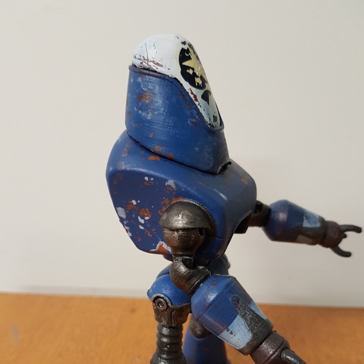 3D Print of Fallout 4 - Protectron Action Figure by Spaitor