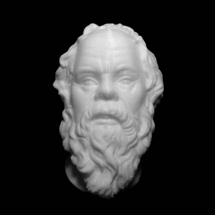 3D Printable Socrates at The Louvre, Paris by Scan The World