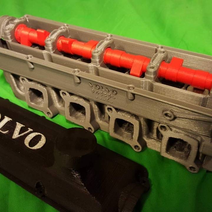 3D Printable Volvo Redblock Cylinder Head by Sara