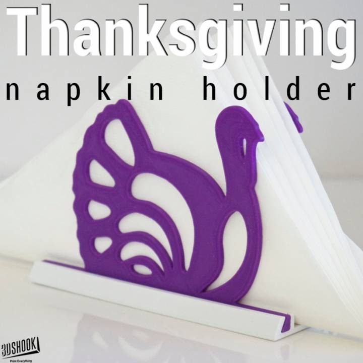 3D Printable Thanksgiving - Turkey Napkin Holder by 3DShook
