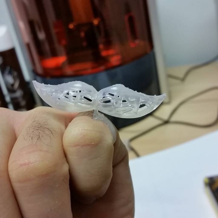 3D Printable Le Mechanical Mustache by Nathalia Guarascio