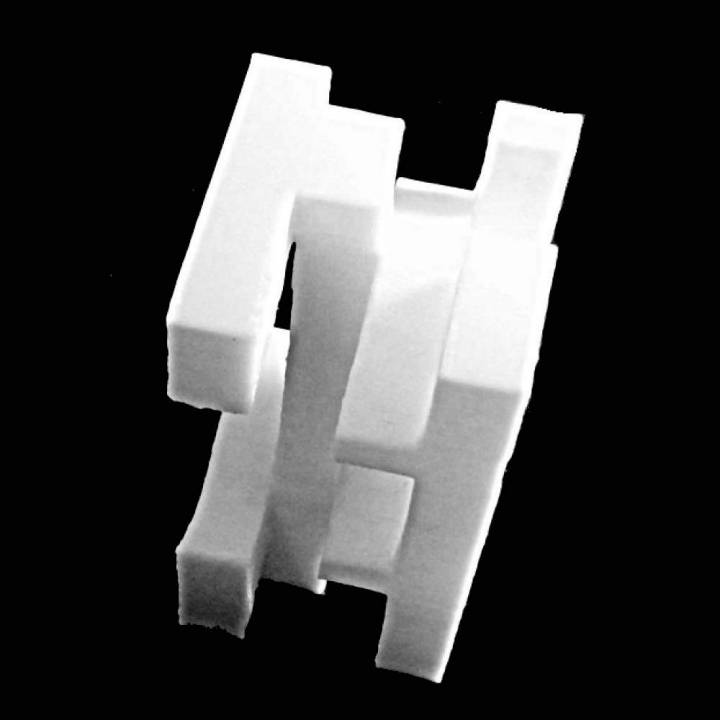 3D Printable Vertical Double Cube at the Middelheim Museum by Scan The ...
