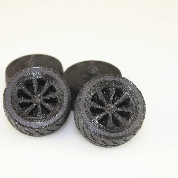 3D Printable Rocket League Car Wheels by Rikesh Dhirajlal