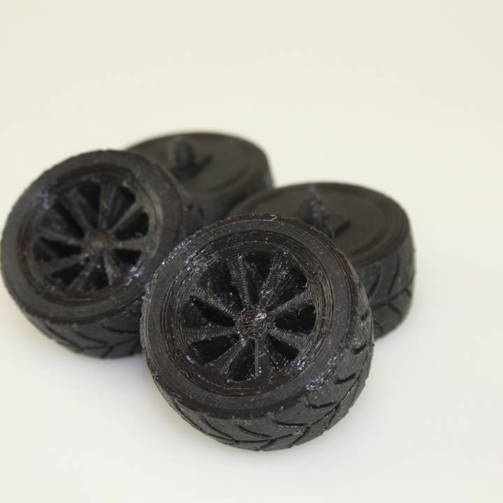 3D Printable Rocket League Car Wheels by Rikesh Dhirajlal