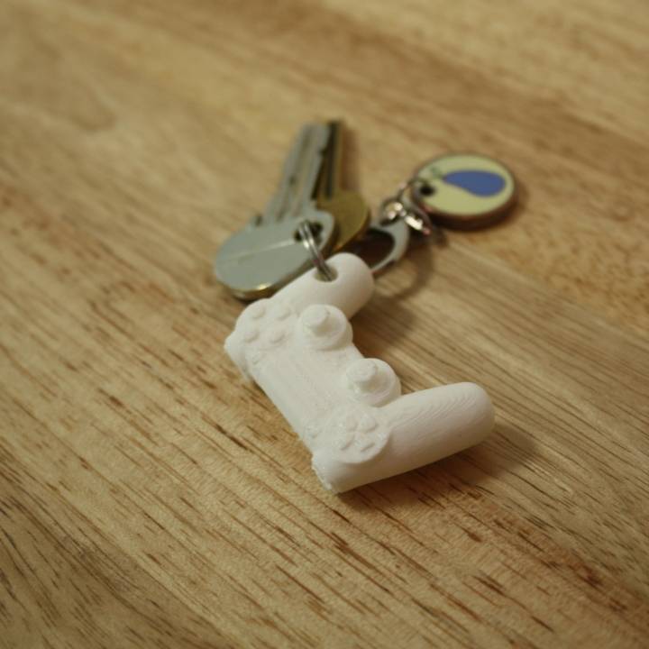 3D Printable PS4 Controller Keyring by Rikesh Dhirajlal