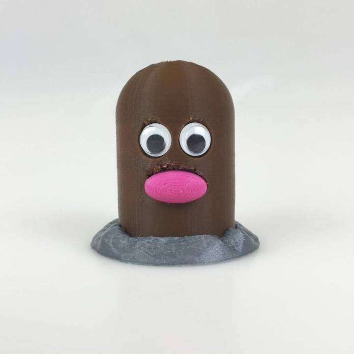 3D Printable Diglett by Simone Fontana