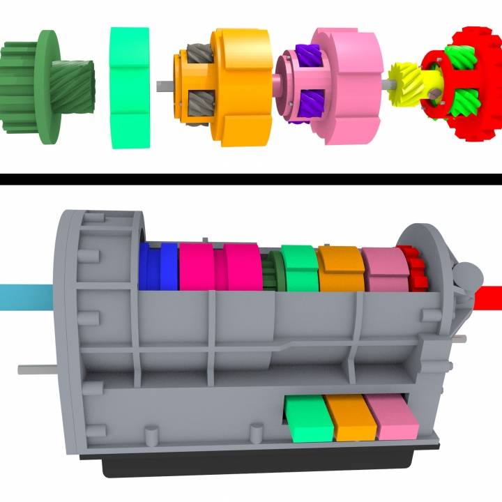 3D Printable 6 Speed Allison Automatic Transmission by Daniel Knight
