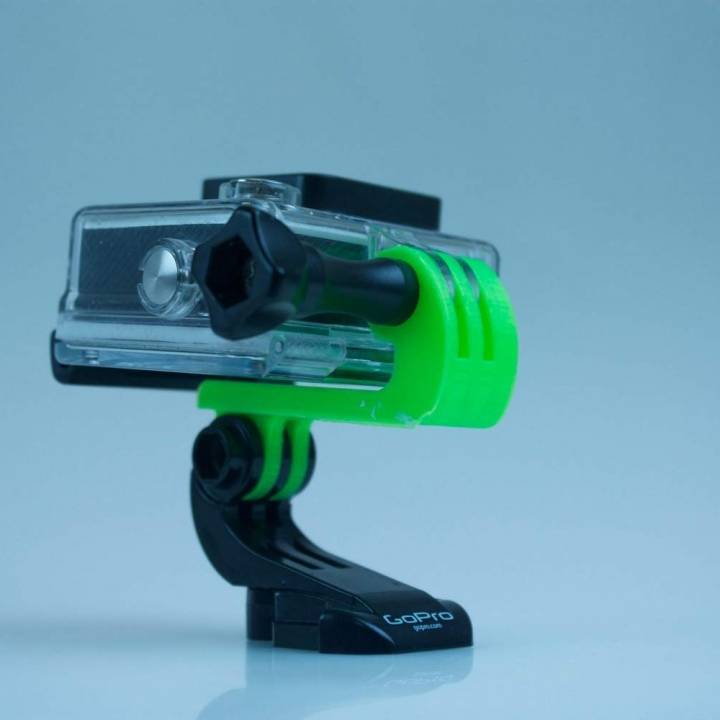 3D Printable GoPro Low Profile Mount by Valentin Lheureux