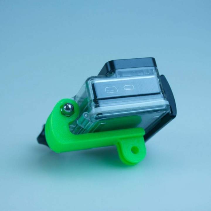 3D Printable GoPro Low Profile Mount by Valentin Lheureux