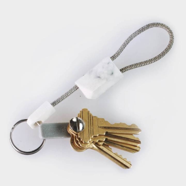 3D Printable Faceted Bungee Keychain by 3D BROOKLYN