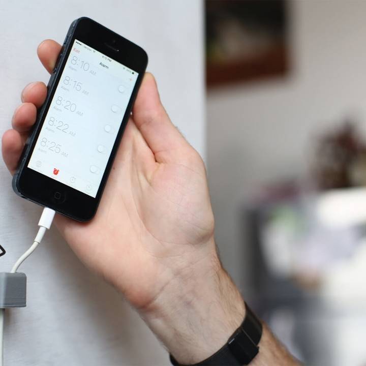 3D Printable iPhone Wall Dock by 3D BROOKLYN