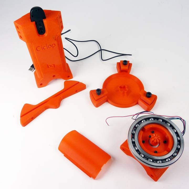 3D Printable Ciclop 3D Scanner by BQ 3D