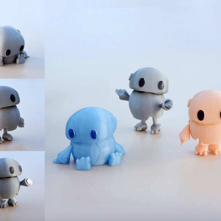 3D Printable Wip: Tiny articulated bot by BQ 3D