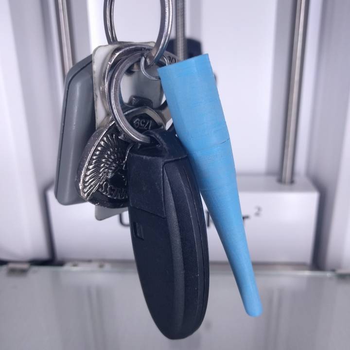 3D Printable Tapered Cone Container Keychain by Blaine Costello