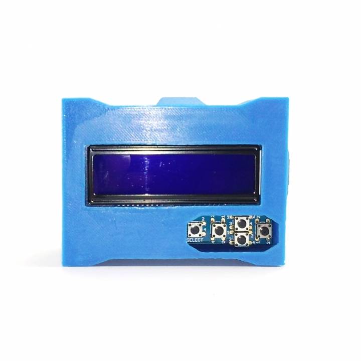 3D Printable OG Raspberry-Pi case for Adafruit 16x2 LCD+Keypad by TTB Studios