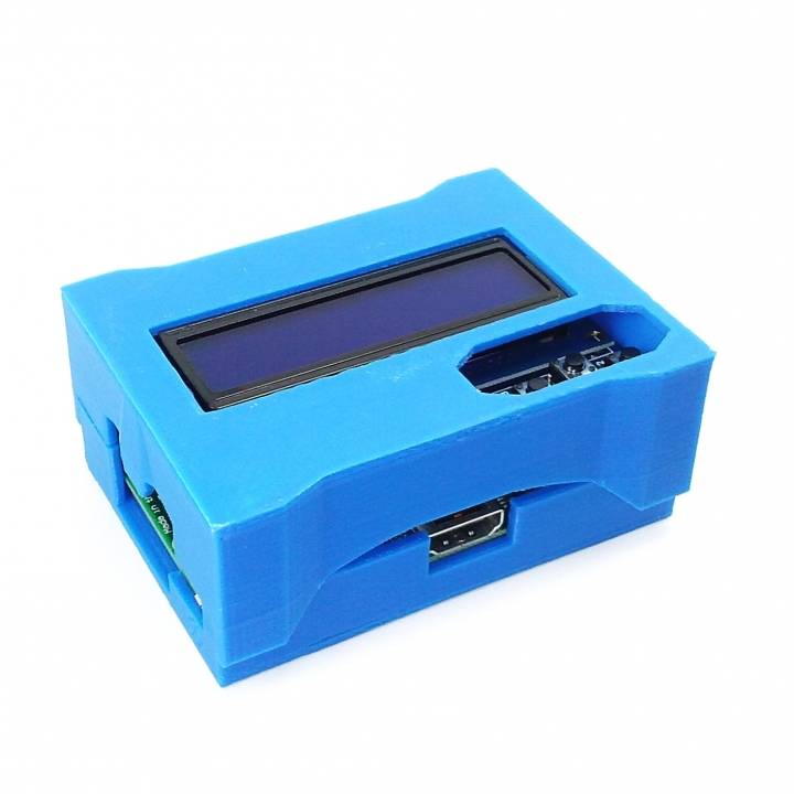 3D Printable OG Raspberry-Pi case for Adafruit 16x2 LCD+Keypad by TTB Studios