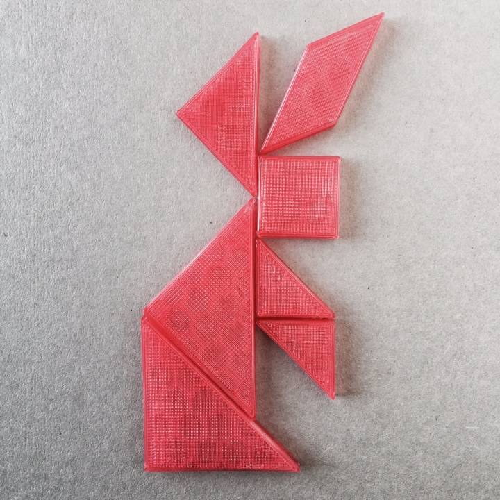 3D Printable tangram by Luciano Marini