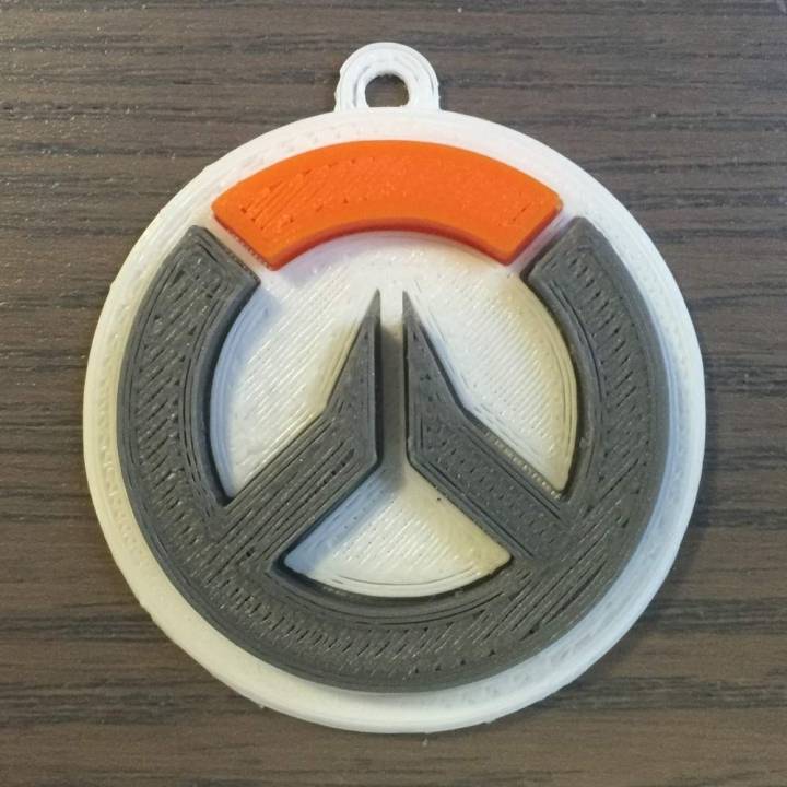 3D Printable Overwatch Keychain by Simone Fontana