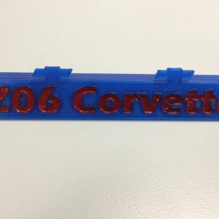 3D Printable Z06 Corvette Badge for Monitor by Steve Vasquez