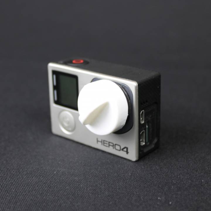 3D Printable Go Pro Lens Hood and Cap by Rikesh Dhirajlal
