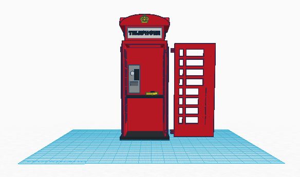 3D Printable UK Telephone Booth by Corneliu Cosman