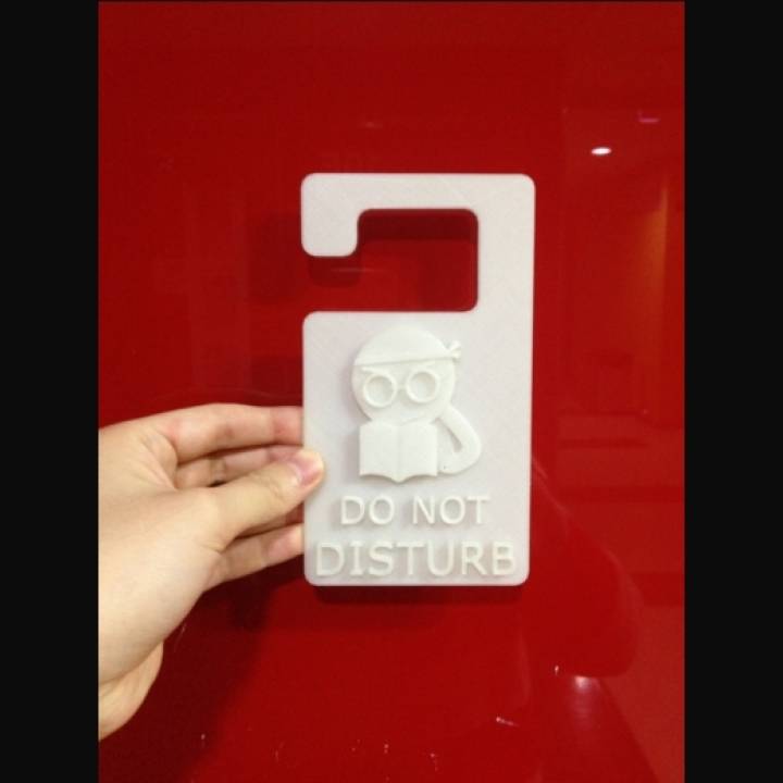 3D Printable Door hanger 1 - Do Not Disturb by Da-eun Jun
