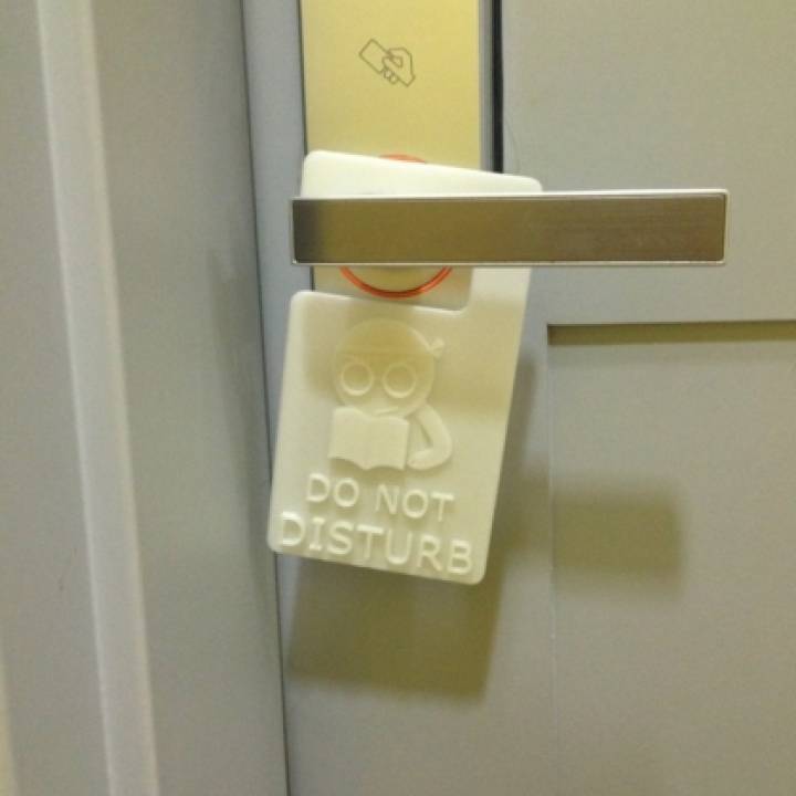 3D Printable Door hanger 1 - Do Not Disturb by Da-eun Jun