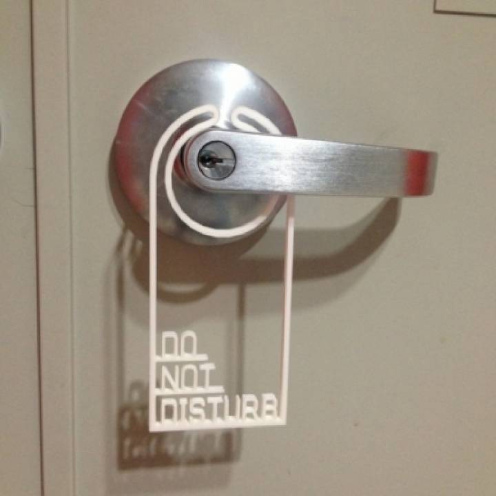 3D Printable Door hanger 2 - Do Not Disturb 2 by Da-eun Jun