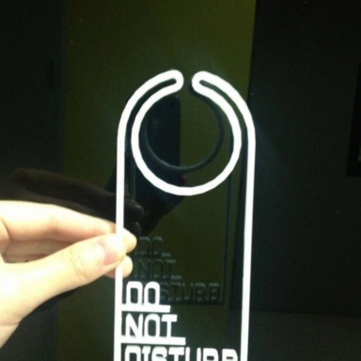 3D Printable Door hanger 2 - Do Not Disturb 2 by Da-eun Jun