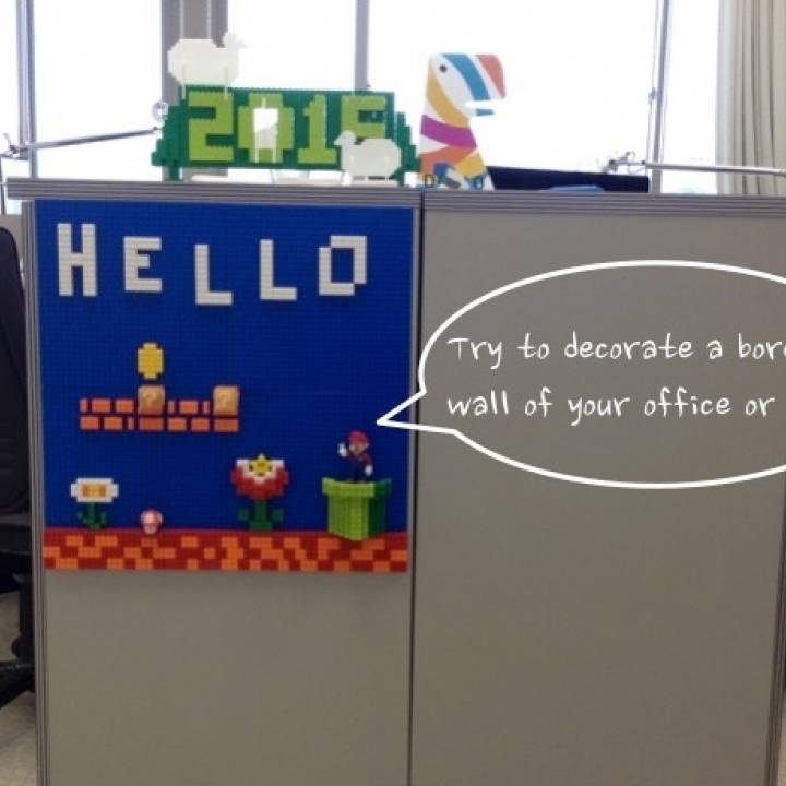 3D Printable Collaborate with Lego to decorate Mario world by Da-eun Jun