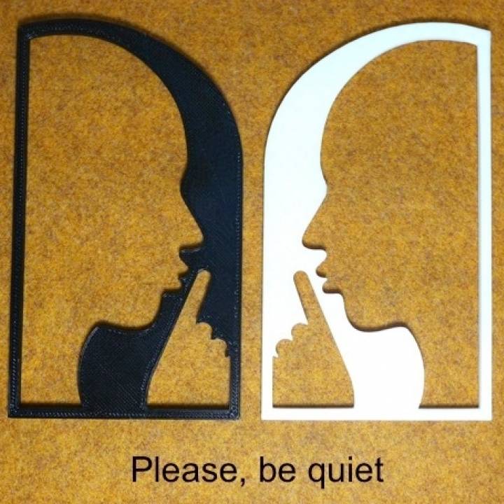 3D Printable Door hanger 3 - Hush by Da-eun Jun