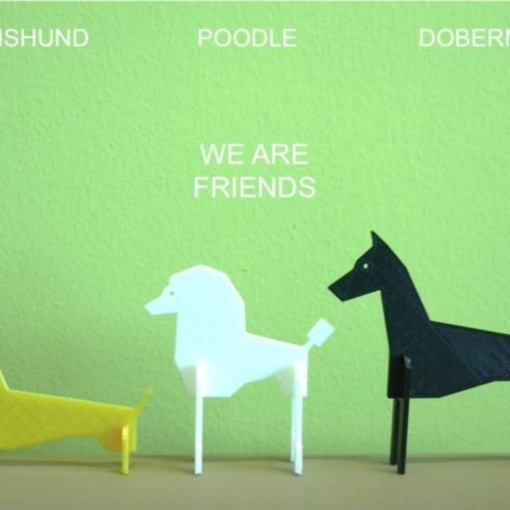 3D Printable Simple Animals 3 - Dog series by Da-eun Jun