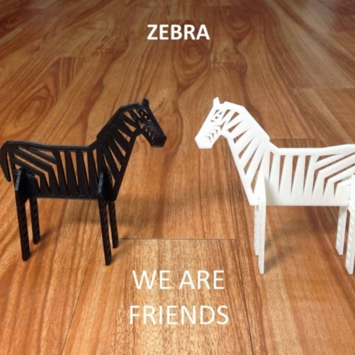 3D Printable Simple Animals 8 - Zebra by Da-eun Jun