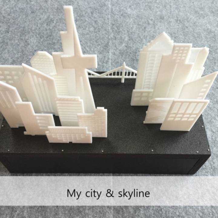 3D Printable Your City & Skyline by Da-eun Jun