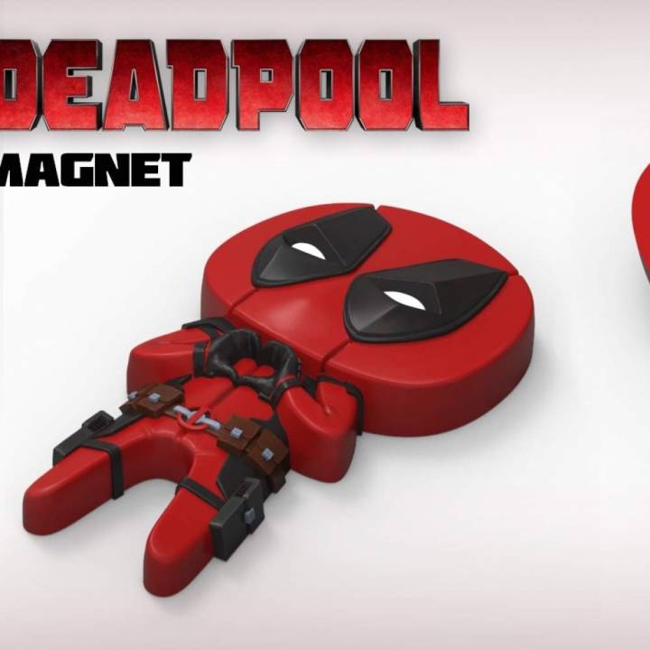 3D Printable Deadpool "Feel The Love" Magnet by Popovichev Sergei