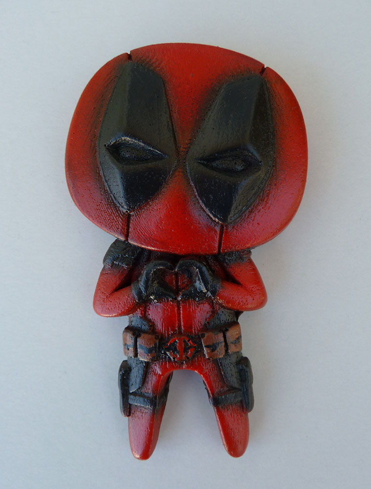 3D Printable Deadpool "Feel The Love" Magnet by Popovichev Sergei