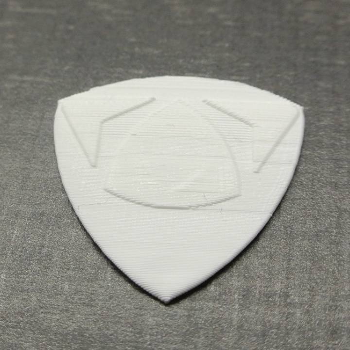 3D Printable Reuleaux Triangle Guitar Plectrum. by Alicia Gardiner