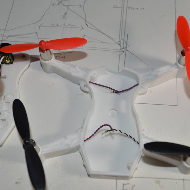 3D Printable Ceres Galliot MircoQuad 110mm by Dwarf Star Drones