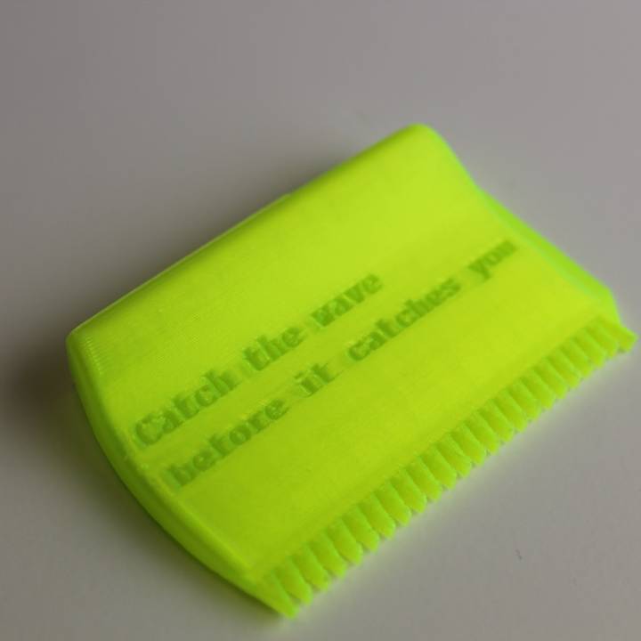3D Printable Surf Wax Comb by Lucie Laborde