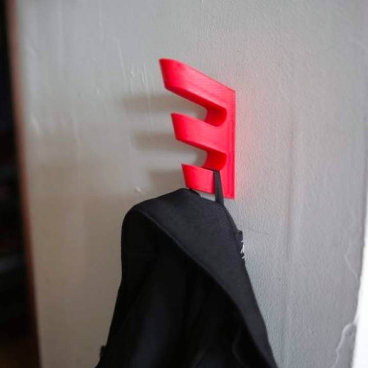 3D Printable Triple Hook with Key Holder by 3D BROOKLYN