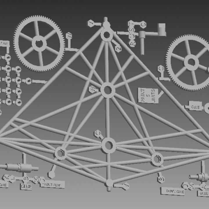 3D Printable Strandbeest fully functional scale model by CARLOS