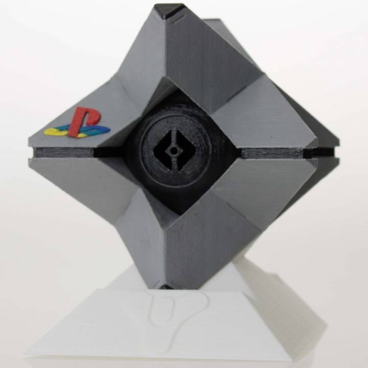 3D Printable Destiny Ghost Stand with logo by Kirby Downey