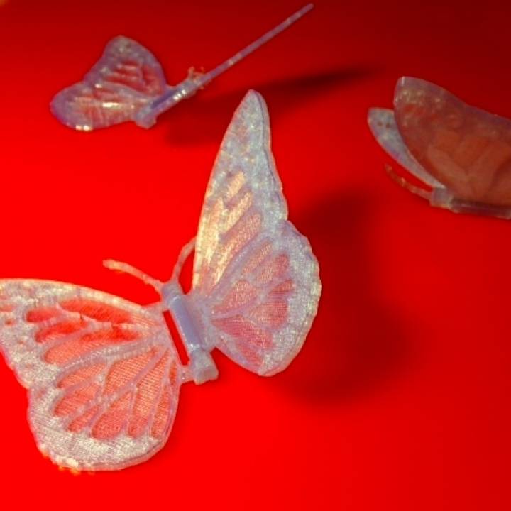 3D Printable Hinged butterfly by mathgrrl
