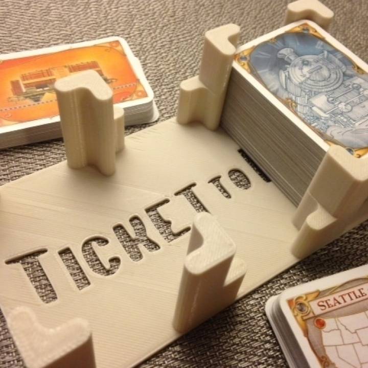 3D Printable "Ticket to Ride" card holder by mathgrrl