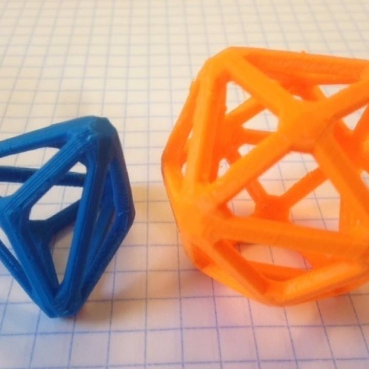 3D Printable Catalan Wireframe Polyhedra by mathgrrl