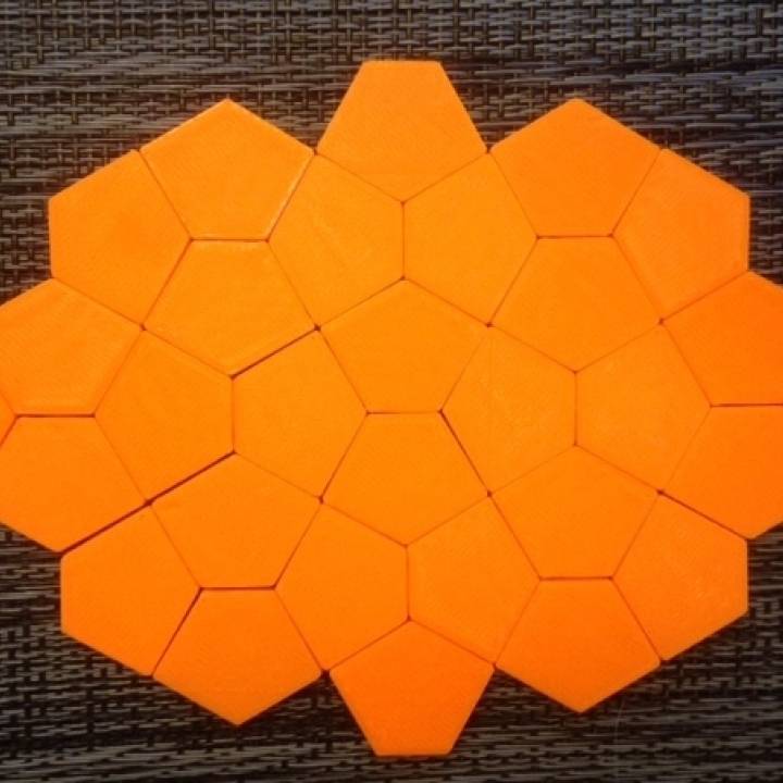 3D Printable Cairo and prismatic pentagon tiles by mathgrrl