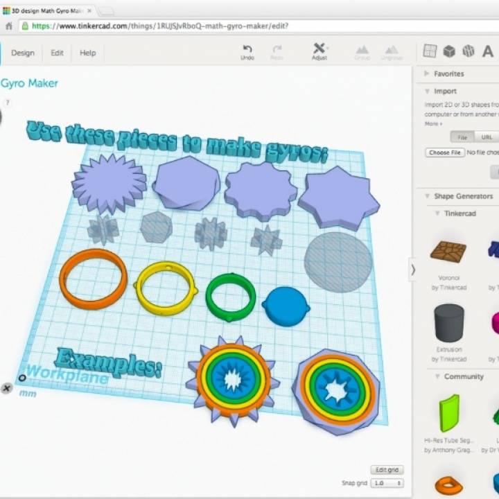 3D Printable Personalizable Math Gyros by mathgrrl