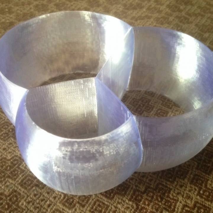 3D Printable Triple Bubble model by mathgrrl