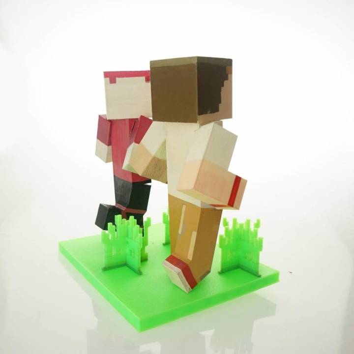 3D Printable Minecraft Diorama by Simone Fontana